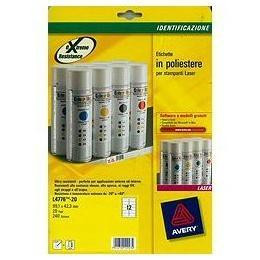 Avery Etichette Indirizzi / Pacchi L4776-20 ETIC.POLIESTERE 99 1 X 42 3 SING. | eBay