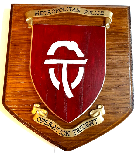 Beautiful Hand Crafted Metropolitan Police Operation Trident Plaque or ...