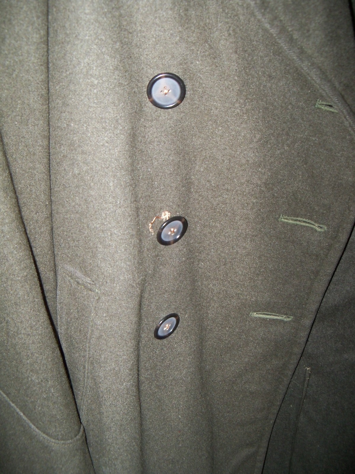 WW2 Era US Marine Corps USMC Mens Olive Wool Overcoat Named | eBay