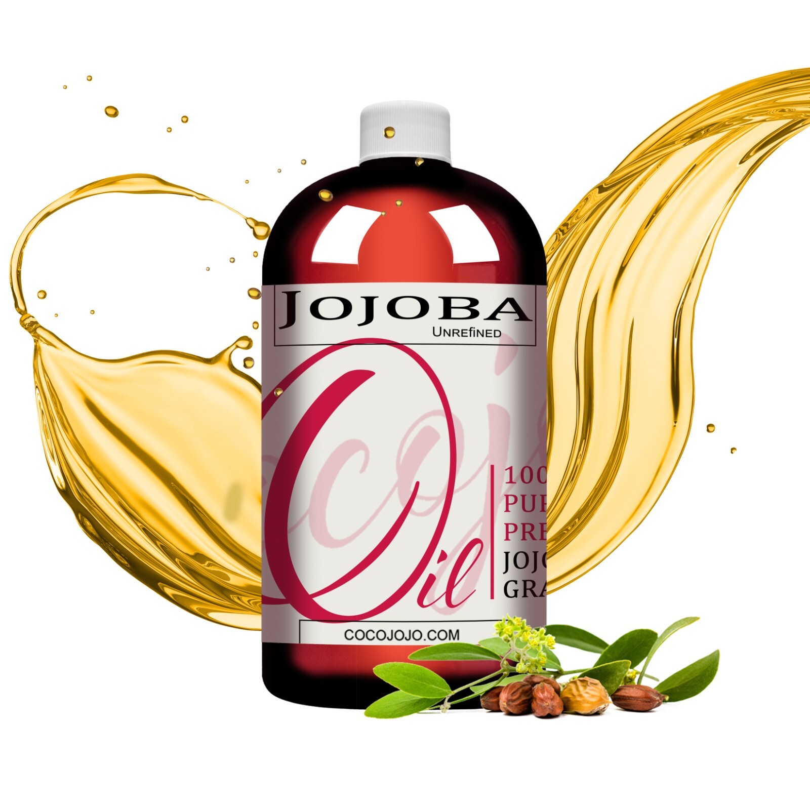 32 Oz 100 Extra Pure Unrefined Cold Press Raw Golden Jojoba Hohoba Oil ...