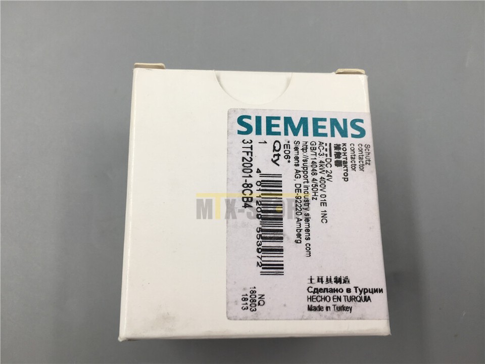 1PCS Brand New & Genuine Siemens 3TF2001-8CB4 DC24V Contactor 3TF2 001 ...