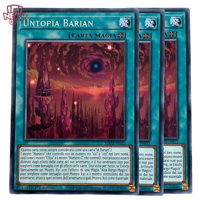 Yu-Gi-Oh! set x3 carte ita 1ed rara maze-it022 untopia barian magia | eBay