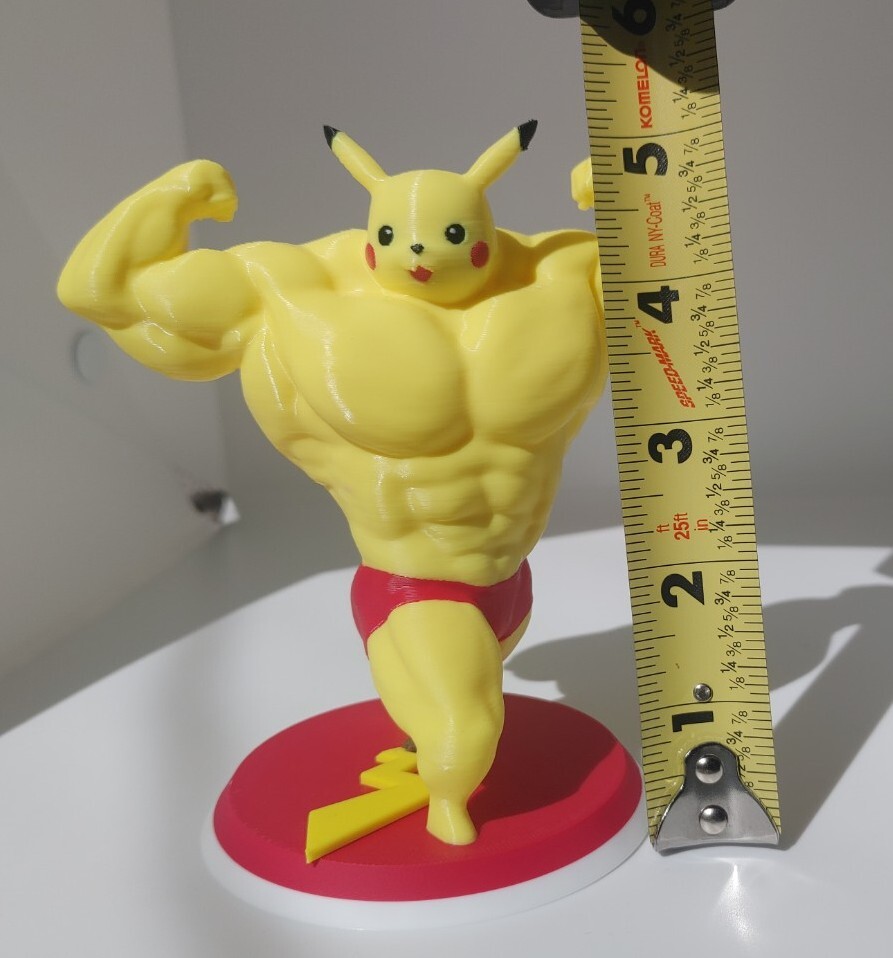 3D Print Pokemon Muscle Swole Bodybuilder Pikachu Squirtle Bulbasaur Charmander | eBay