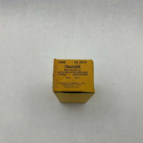 Hubbell IG 2310 NIB 20A 125V 3W Isolated Ground Receptacle See Pics # ...