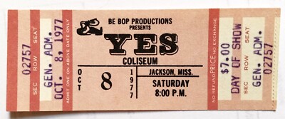 YES 1977 Going For The One Tour Complete "Day Of Show" Box Office ...