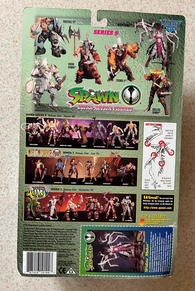 SPAWN WIDOW MAKER Action Figure (McFarlane Toys 1996) -- On Card | eBay