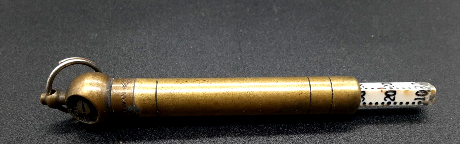 3" Vintage Brass Tire Gauge Keychain JL TAIWAN Key Ring WORKS! | eBay