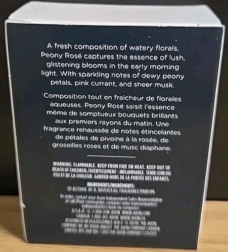 Avon Lyrd Peony Rose Eau De Parfum Spray, 1.7 fl. oz.. New, Free ...