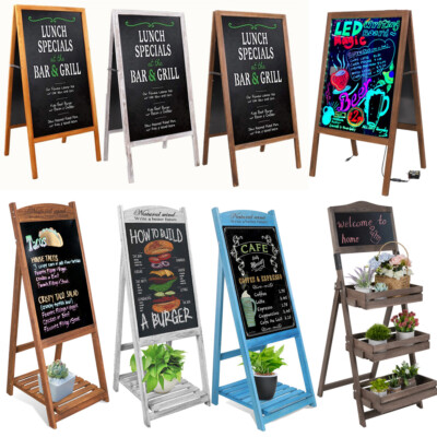 Heavy Duty Wooden Frame A Board Pavement Sign Shop Chalkboard Sign Free ...