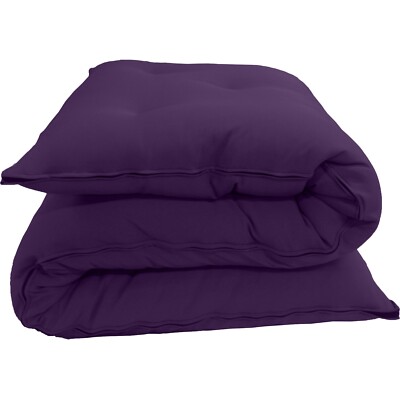 Twin Floor Rolling Futon Mattress, Cotton Shikifuton Mat 3x39x80 Purple ...