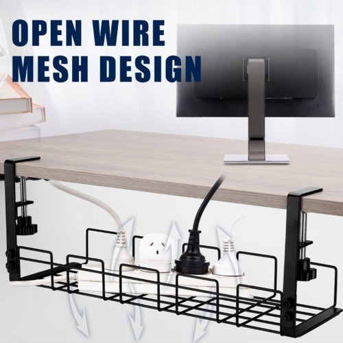 Wire Rack Under Desk Cable Organizer Home Durable Basket Management ...
