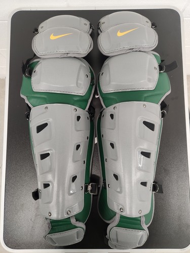 Nike Vapor Pro Catchers Leg Guards Baseball Gray Green Adult 16" CT9041 ...