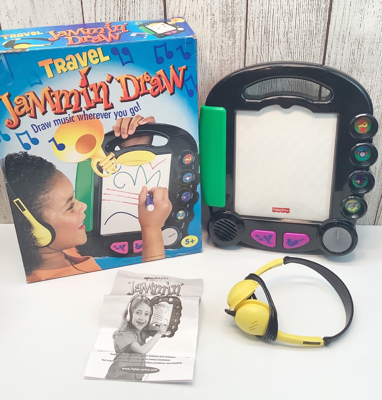 Fisher Price Travel Jammin’ Draw Music & Art WORKS Headphones Vintage ...