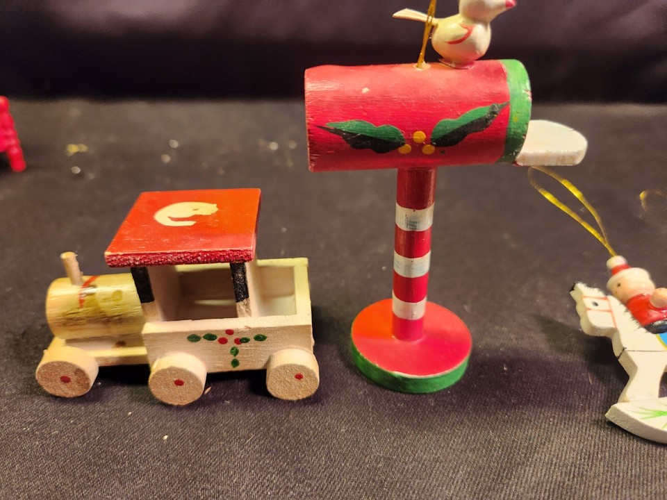 LOT OF 21 Vintage Miniature Wooden Christmas Ornament Nutcracker ...