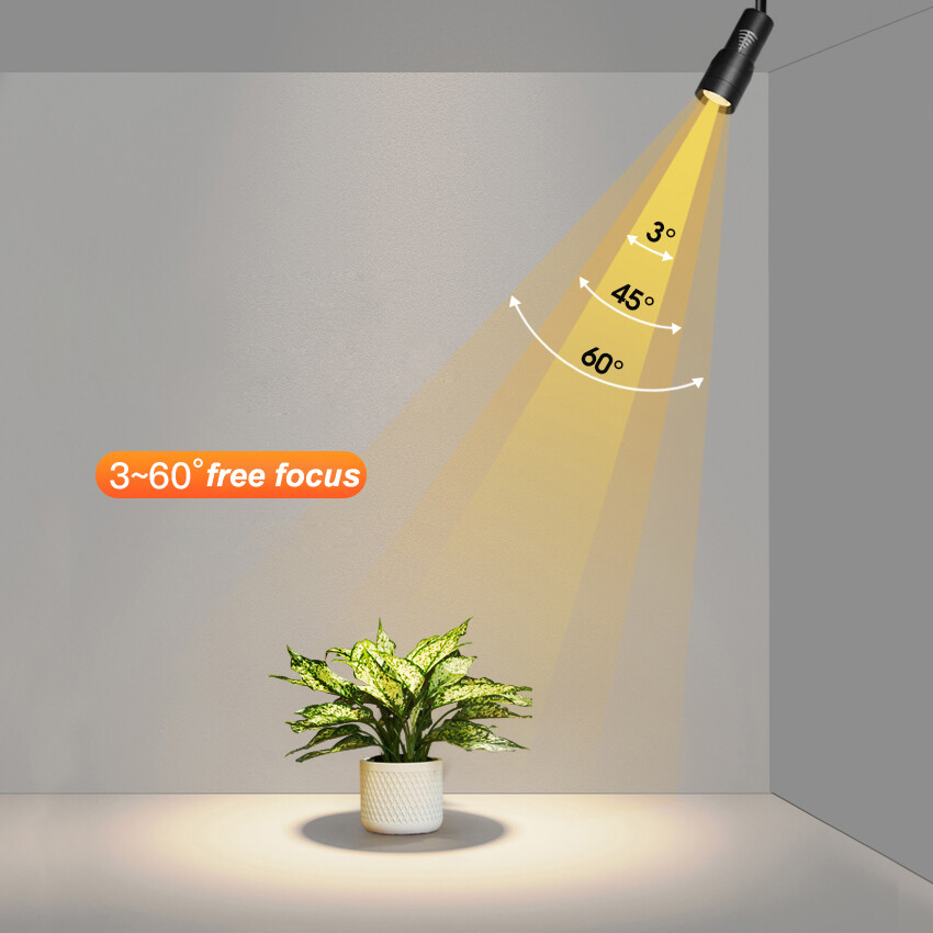 COB LED Ceiling Lamp Fixture 2-Line Track Light Beam Angle Zoom Show ...