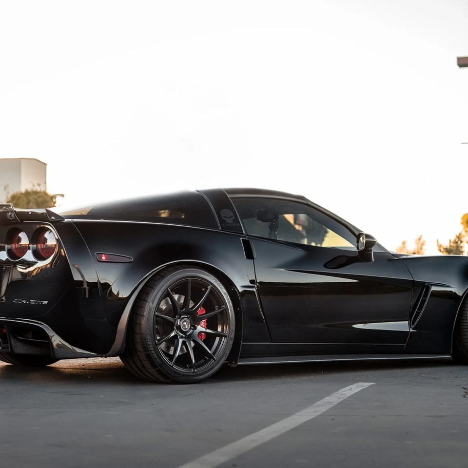 19" Forgestar CF10 Wheel Set fits Corvette C6 C7 Z06 ZR1 Black 19x10 ...