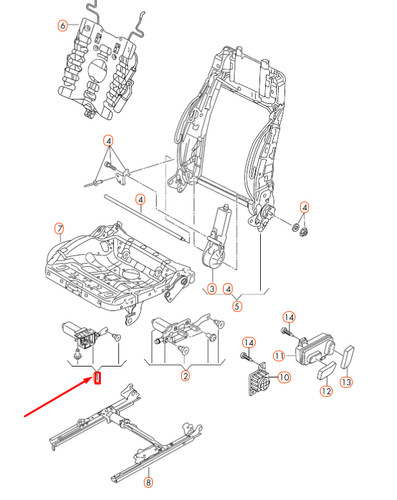 NEW AUDI A3 8V FRONT LEFT SEAT RAKE ADJUSTMENT MOTOR 8K0959761 OEM | eBay