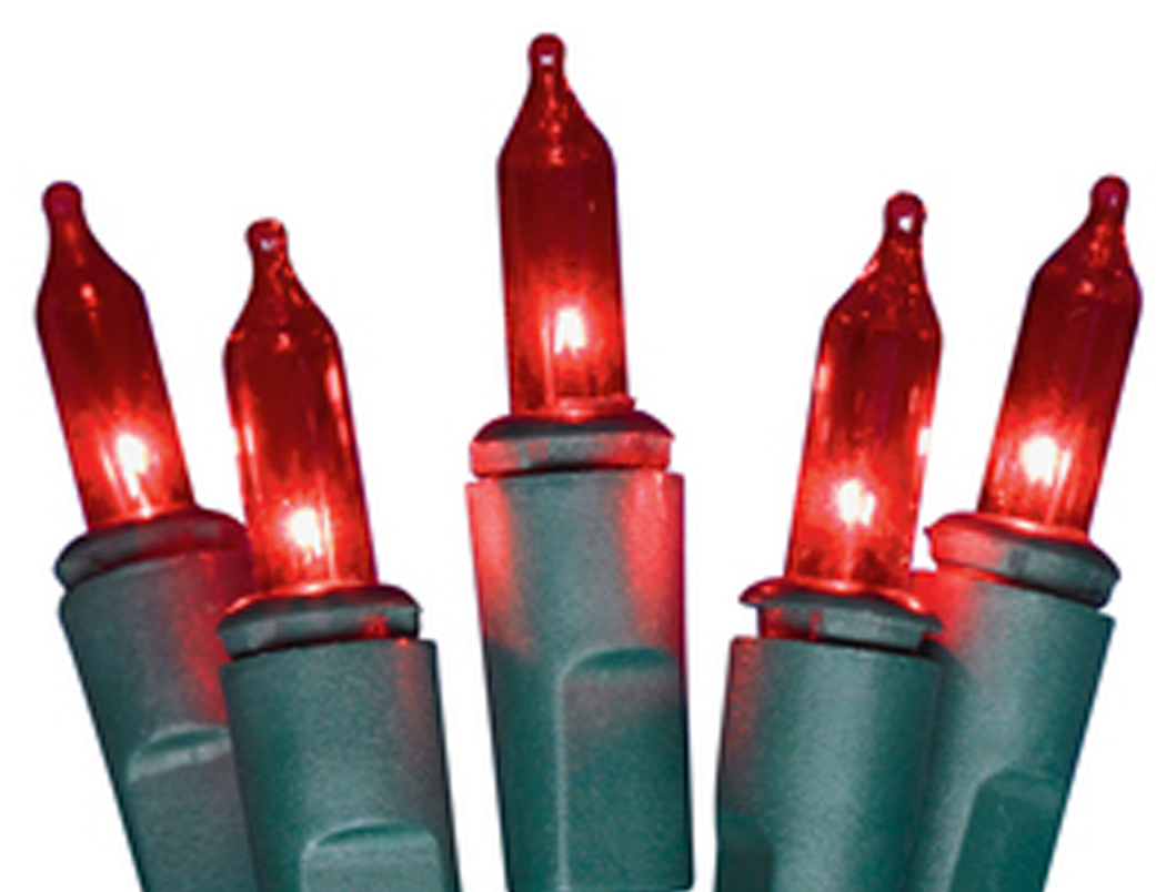 50 Red Christmas Lights Set Mini Holiday String Light 35FT Super-Bright ...
