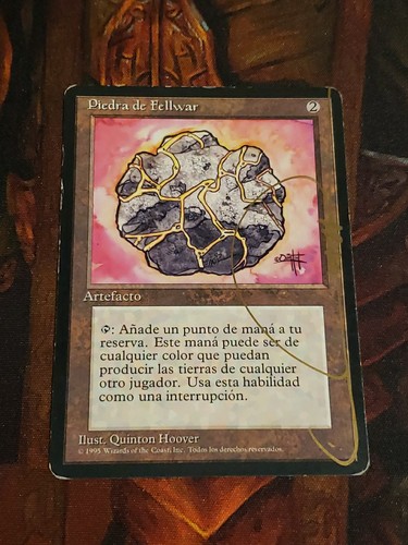 Mtg 1x Fellwar Stone 4thed bb spa signed by artist Quinton Hoover Pl ...