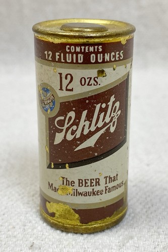 VINTAGE Advertising Schlitz Beer Can Portable Extractable Bottle Opener ...