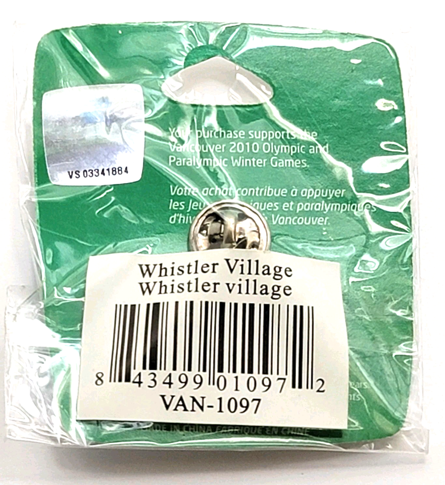 Vancouver 2010 Olympics Whistler Village Pin Official Licensed Souvenir ...