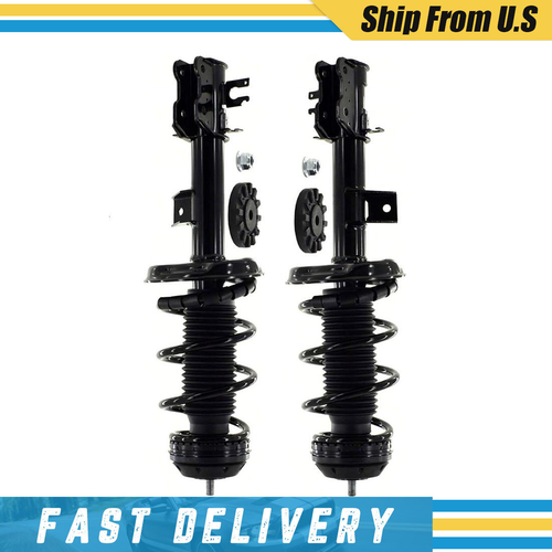 2Pcs Front Side Complete Strut & Coil Spring Assembly for Fiat 500 Pop ...