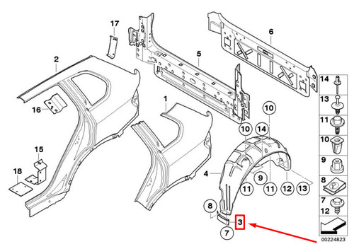 NEW BMW X5 E70 REAR RIGHT DEFLECTOR LIP 51627158384 7158384 ORIGINAL | eBay
