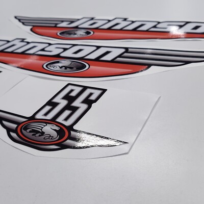 Johnson 55 (1992-2000) Outboard Red Decal Aufkleber Sticker Adesivo Set ...