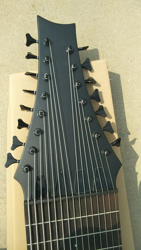 Custom 15 String Fretless Electric Guitar Bass 24 Frets 15 strings ...