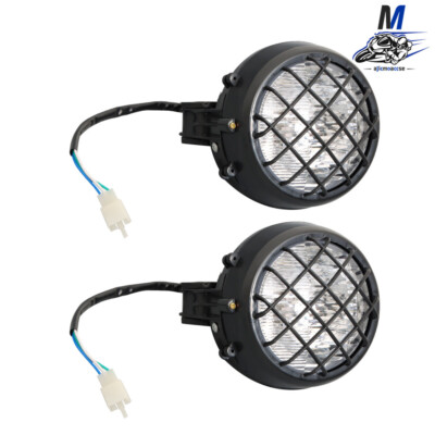 2 x Headlights For Yamaha Banshee 1987-2006 lens bulbs lights grills ...