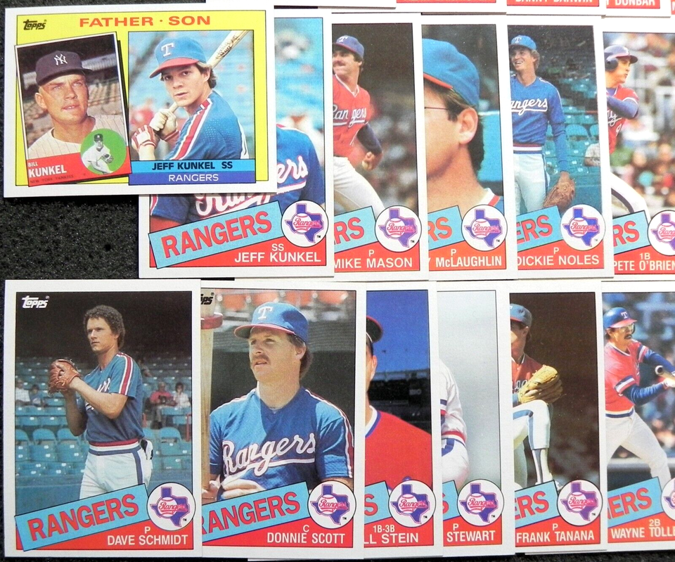 Texas Rangers 1985 Topps 29-Card Team Exact Set (A) _ Stored by Us ...