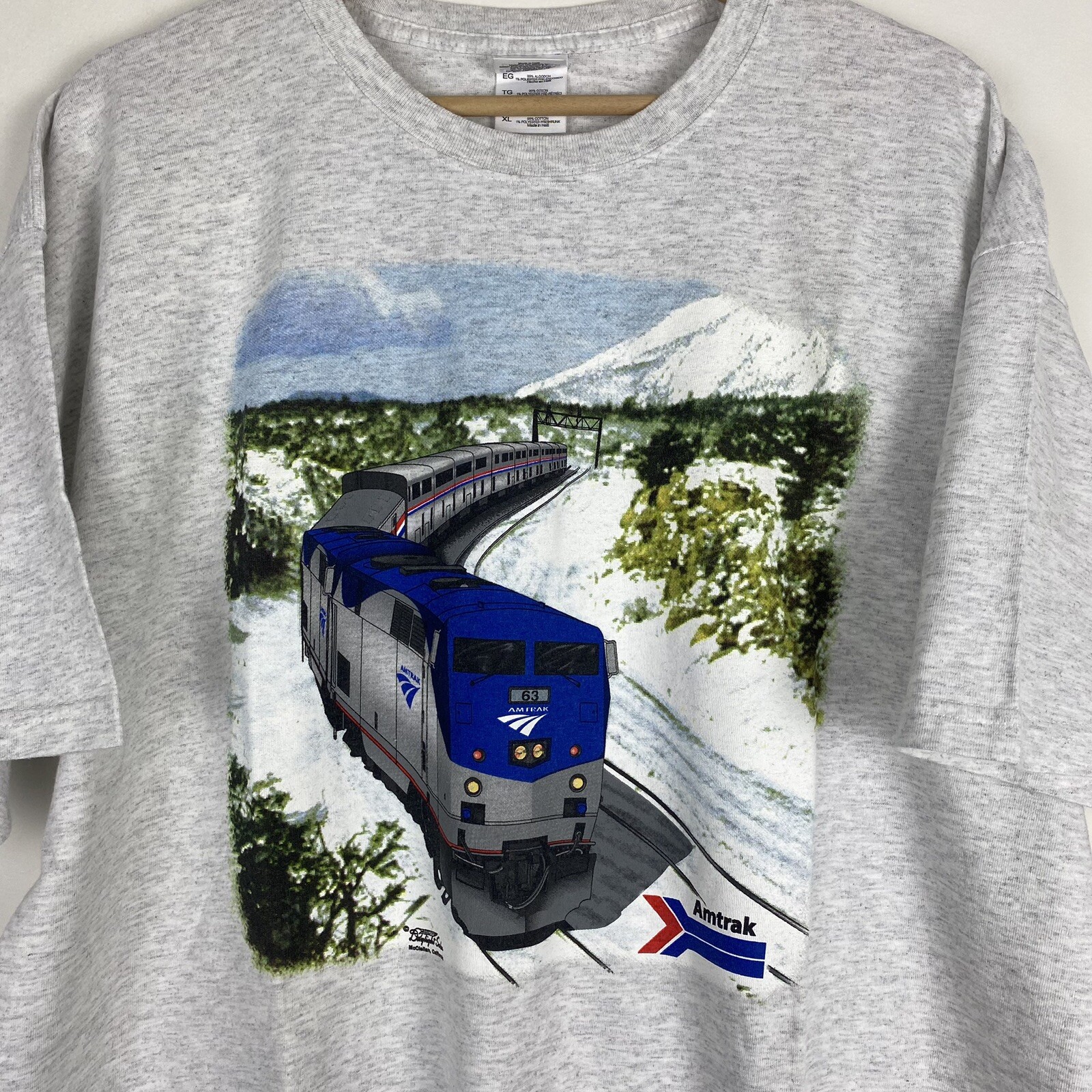 Vintage Daylight Sales Amtrak Train Railroad T-Shirt … - Gem