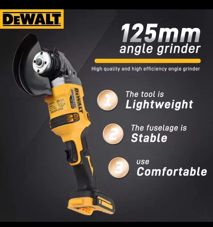 DeWalt DCG414 20V MAX 125MM Brushless ANGLE GRINDER - NEW - FREE USA ...