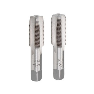 1 Pair Metric Hand Tap M18 Thread 1 Pitch 4 Straight Flute H2 Alloy ...