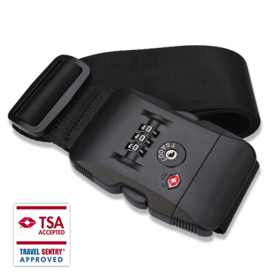 Luggage Strap TSA Approved Combination Lock Adjustable Suitcase Travel ...