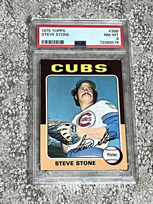 PSA 8 BASEBALL CARD 1975 TOPPS STEVE STONE CHICAGO CUBS | eBay