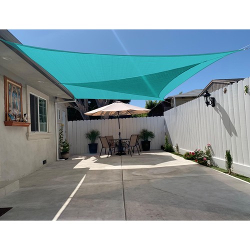 Sun Shade Sail Canopy Cover UV Block Turquoise Sunshade Yard Deck ...