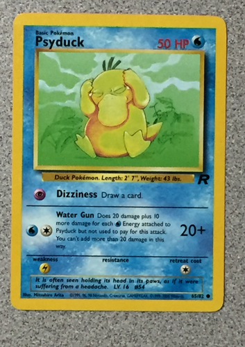 POKEMON - PSYDUCK 65/82 - TEAM ROCKET SET - COMMON - LIGHT PLAY | eBay