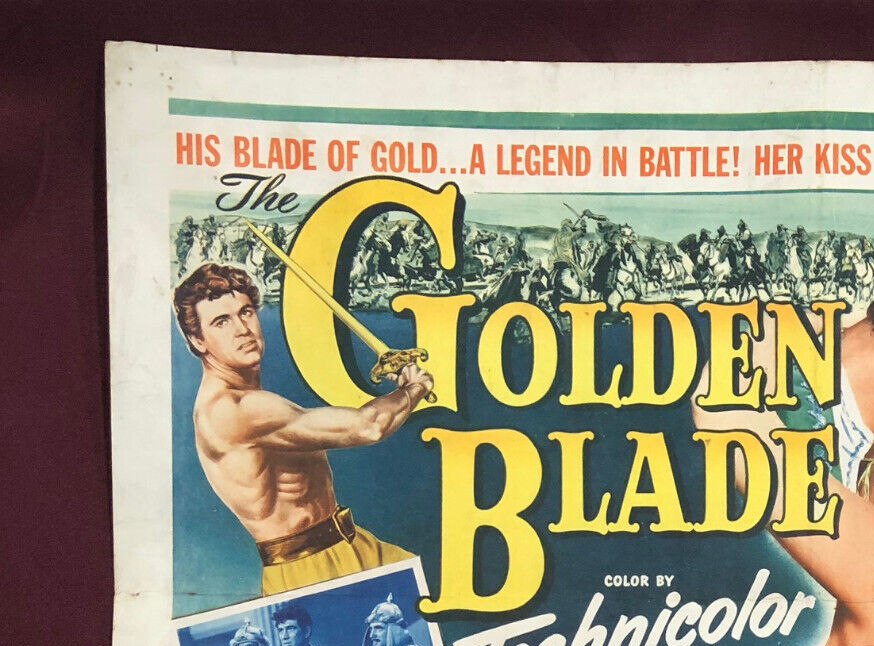 GOLDEN BLADE POSTER 1953 ROCK HUDSON PIPER LAURIE SINBAD HALF SHEET | eBay