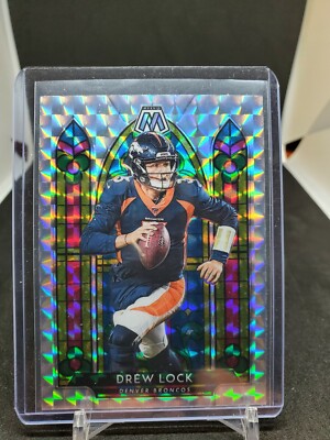 Drew Lock 2020 Panini Mosaic Football Stained Glass Prizm SSP Denver ...
