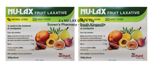 2x Nu-lax 500g=1kg Natural Fruit Laxative Dried Fruit Block Herb Senna ...