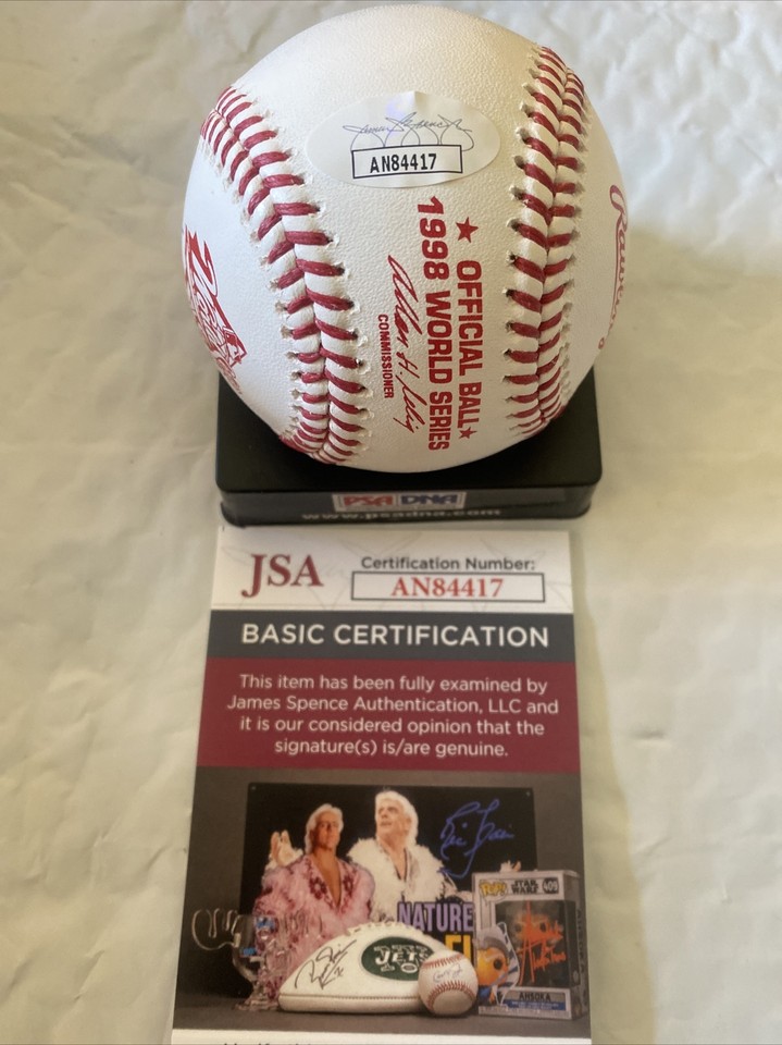 Wally Joyner Signed Autographed OMLB 1998 World Series Baseball Insc ...