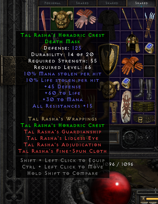 Tal Rashas Hoaradric Crest helm / Diablo 2 Resurrected / PC / Non ...