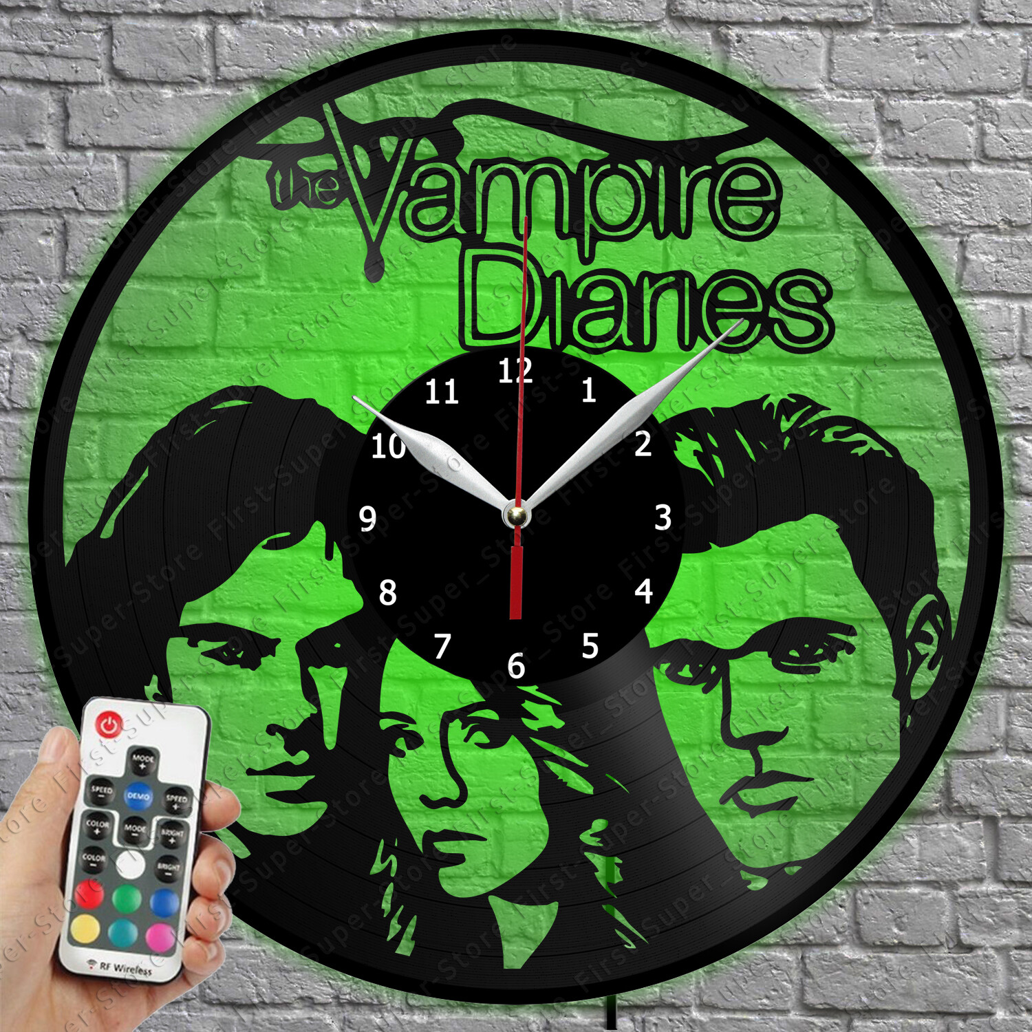 LED Clock The Vampire Diaries Vinyl Record Wall Clock Led Light Wall ...