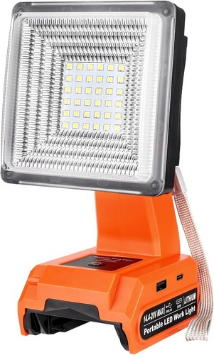 1500LM Cordless LED Work Light for Black&Decker 20v LED Floodlight USB ...