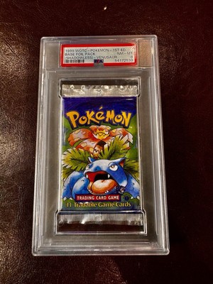 1999 WOTC Pokémon 1st Edition Shadowless Base Set Pack PSA 8 Venusaur ...