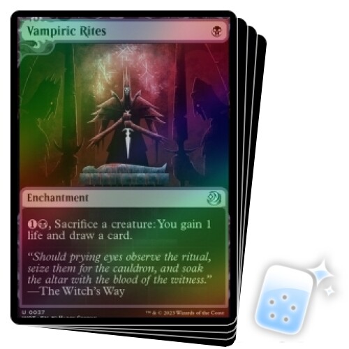 FOIL VAMPIRIC RITES X4 Wilds Of Eldraine: Enchanting Tales WOT Magic ...
