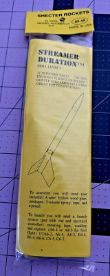 Shecter Rockets - Streamer Duration TM - Flying Model Rocket Kit - Mint ...