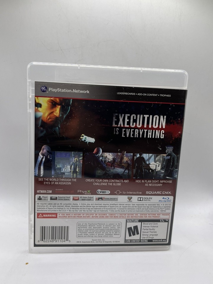 Hitman Absolution Ps3 Game Sony PlayStation 3 CIB By Square Enix ...
