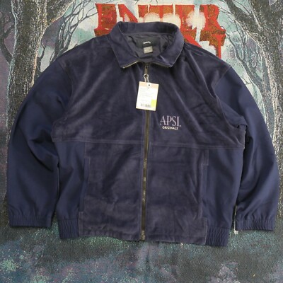 AlphaStyle Biham Zip Track Jacket Size XXL Alpha Style Velour Navy Blue ...
